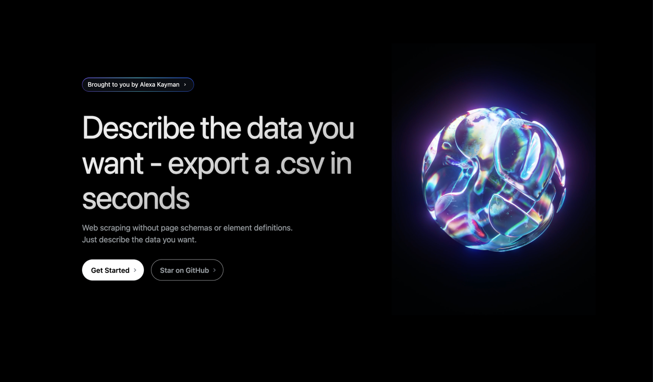 GitHub - alexakayman/morphix: Describe the data you want - export a .csv in seconds