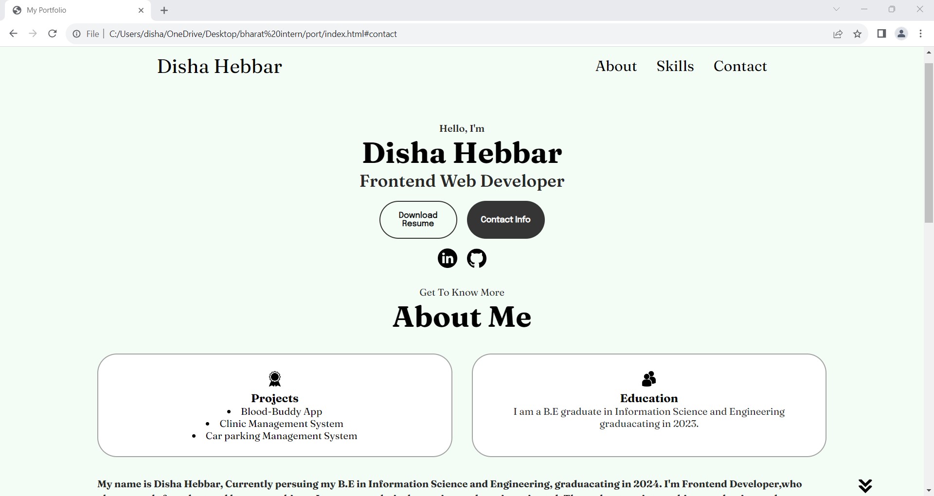 GitHub - Disha-Hebbar/portfolio