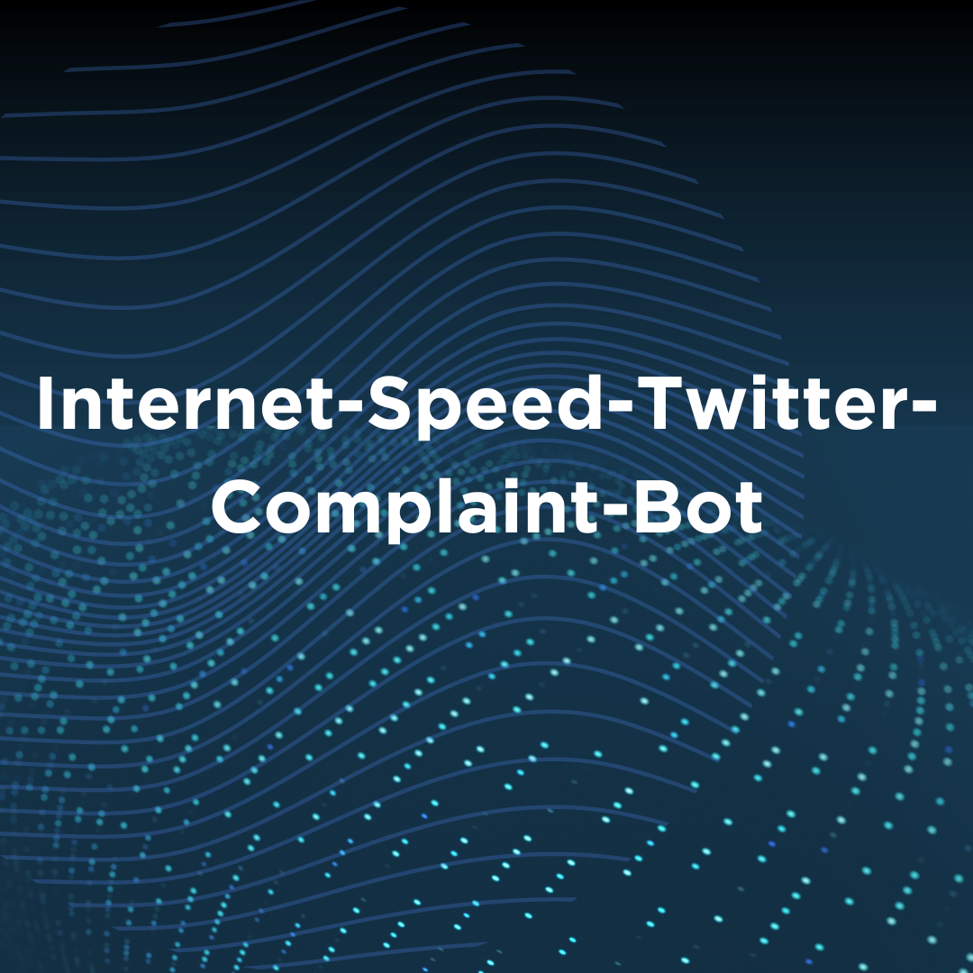 GitHub - GeorgeJB3/Internet-Speed-Twitter-Complaint-Bot