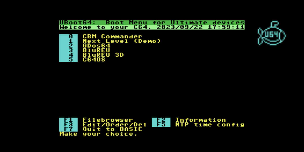 GitHub - xahmol/UBoot64: Boot menu for C64 Ultimate enabled devices