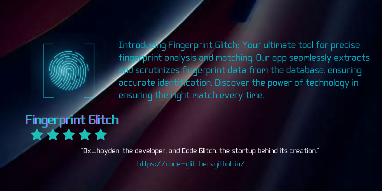 GitHub - code-glitchers/fingerprint-glitch: Finger Glitch": Your go-to for flawless fingerprint ...