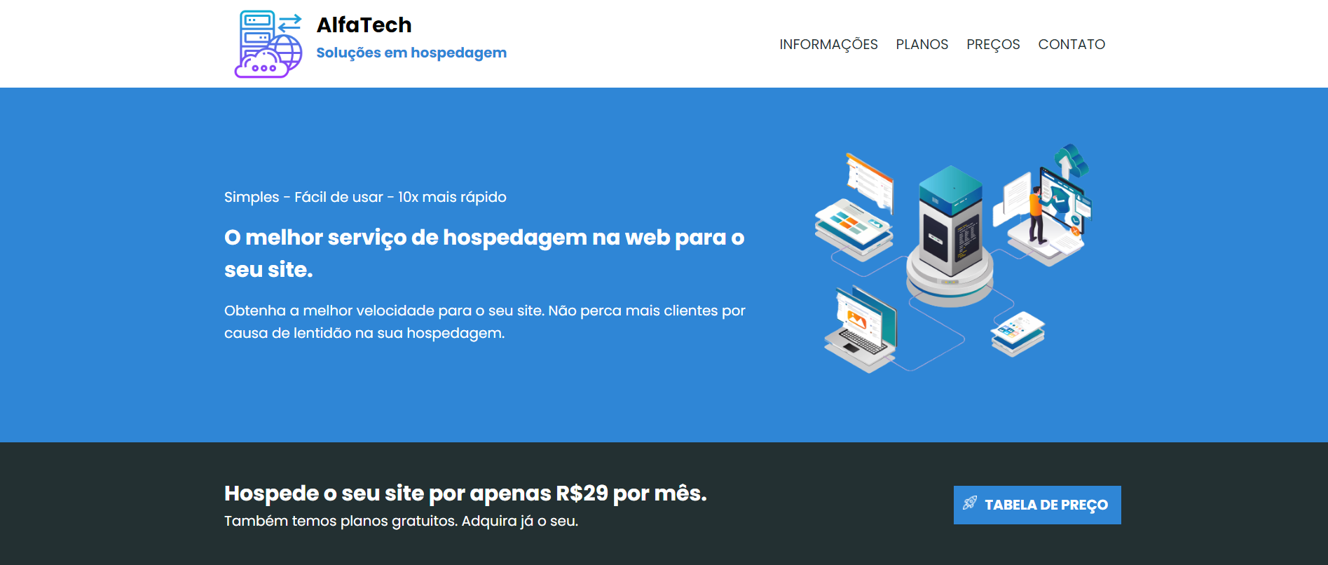 GitHub - lucasMenezesM/alfatech: Site responsivo utilizando html e css. Projeto do curso DevMedia
