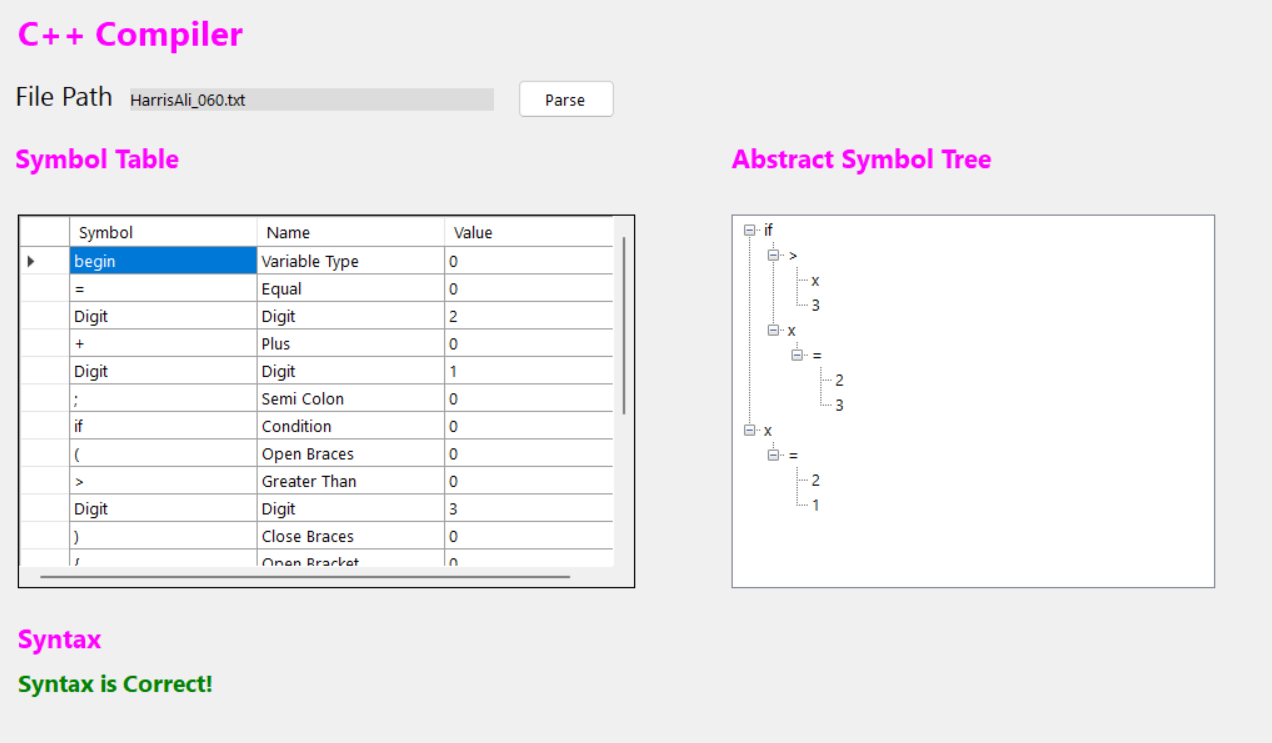 GitHub - harris2578887/Compiler-Design