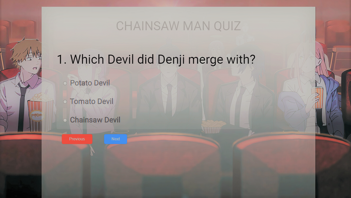GitHub - PaulsGitH/Chainsaw_man_quiz: A javascript quiz, centered around a scoring system based ...