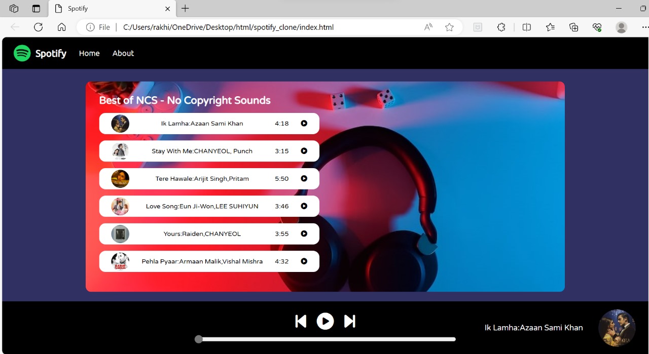 GitHub - anistdnt/Spotify-clone: made this website using HTML, CSS and ...