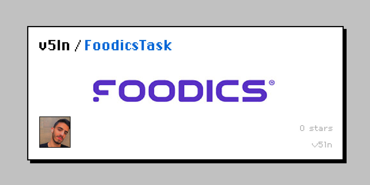 GitHub - v5ln/FoodicsTask