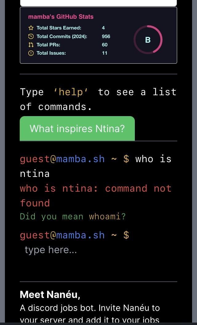 GitHub - Intina47/git-mamba: Personal Portfolio