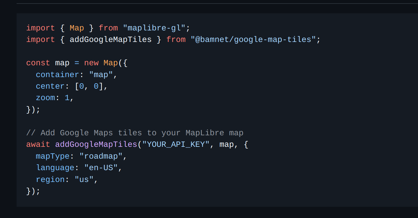 GitHub - bamnet/google-map-tiles: TypeScript library that enables the ...