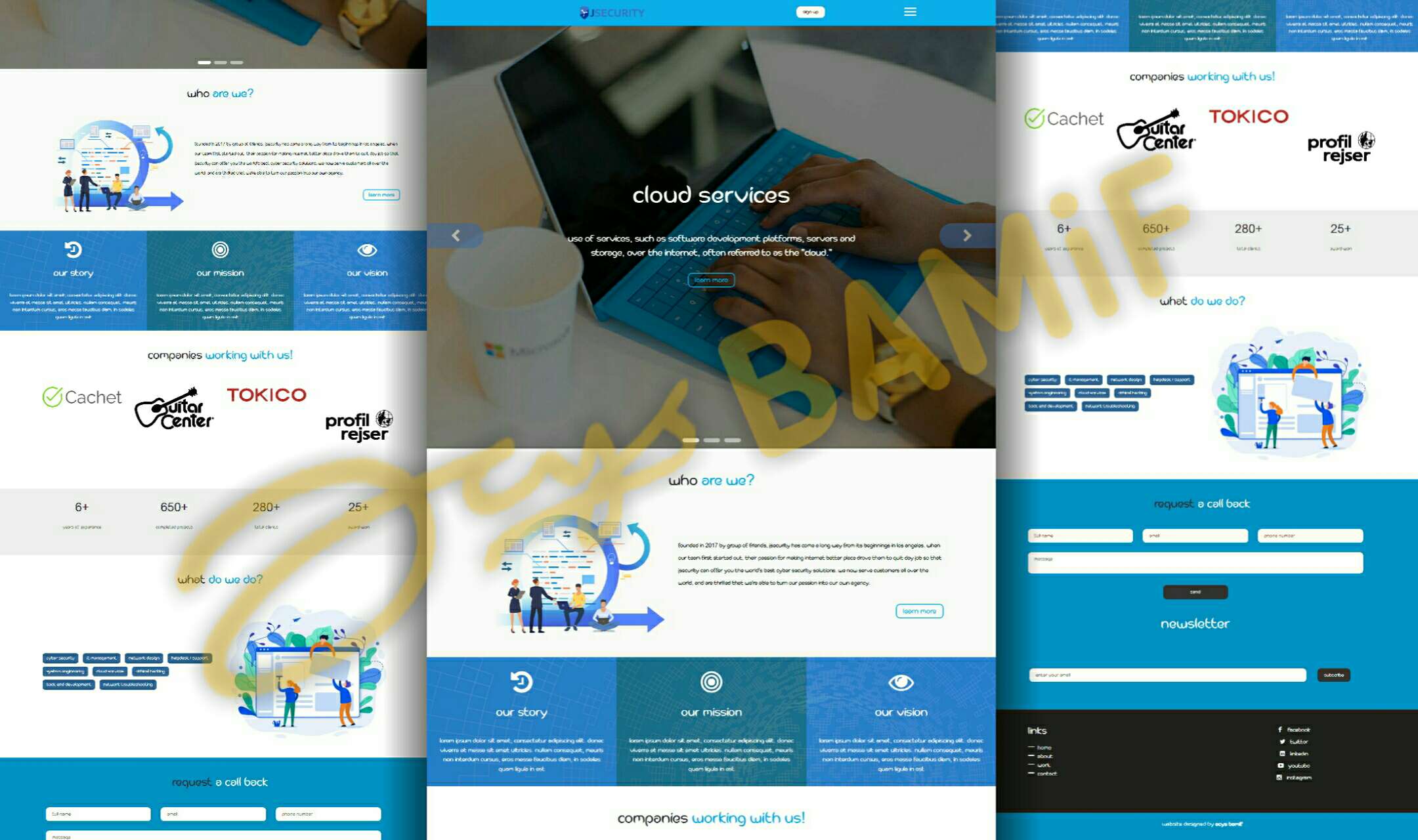 GitHub - thebmubarak/tsecure: a bootstrap4 landing page with various sections including carousel ...