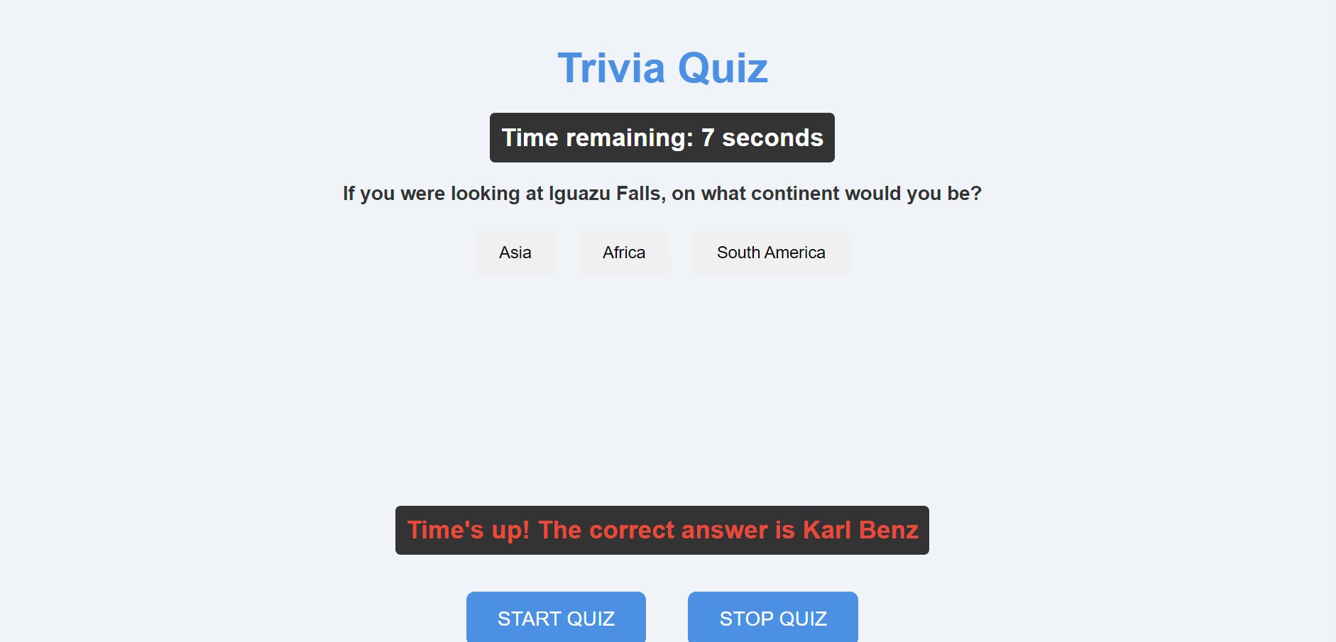 GitHub - ChristianAmungwa/trivia-quiz: A trivia quiz, multiple choice game