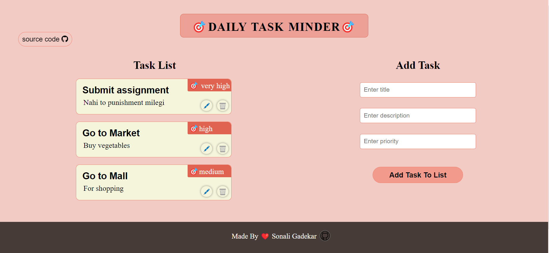 GitHub - sonaligadekar20/daily-task-minder: Daily-Task-Minder