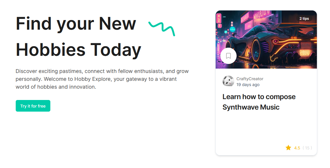 GitHub - franciscoluna-28/hobby-explore: Want to find new hobbies and share your activities with ...