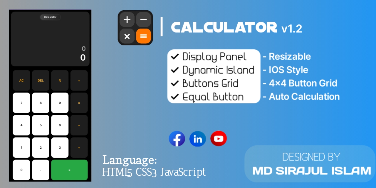 GitHub - MSI-Sirajul/Calculator: HTML calculator