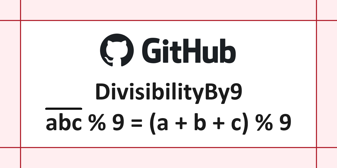 GitHub - bigstefi/DivisibilityBy9Java: Coding DoJo and TDD exrecise for colleagues and students