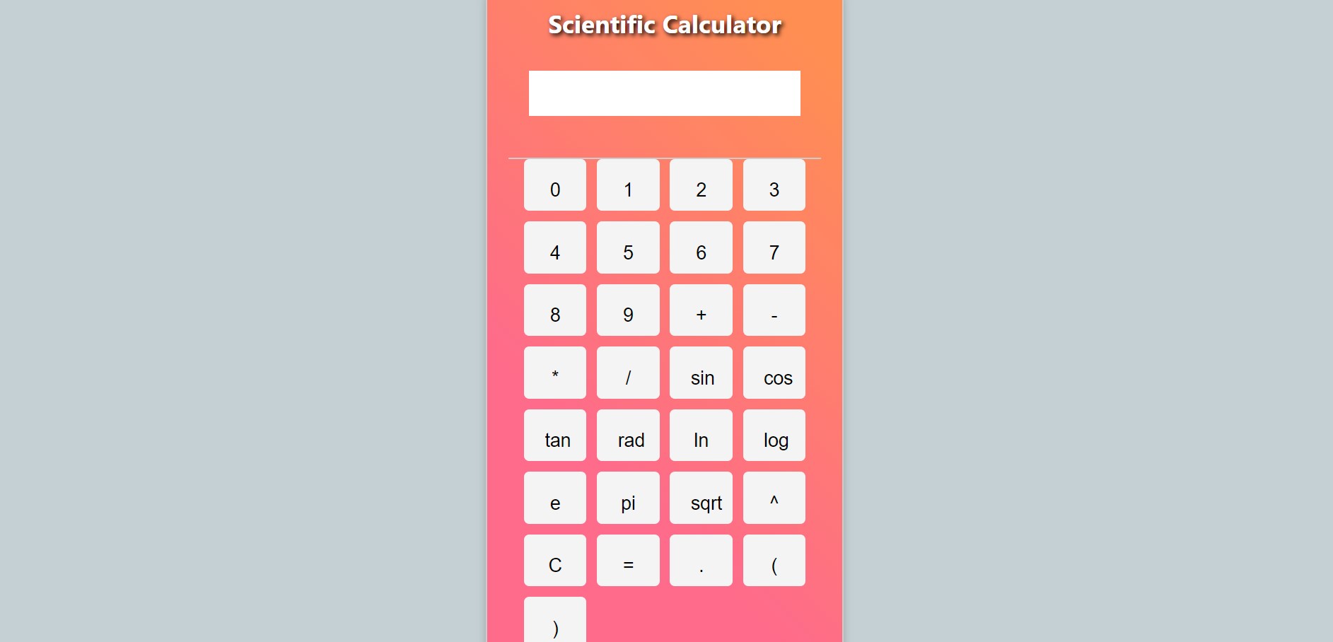 GitHub - ChristianAmungwa/scientific-calculator: A scientific calculator