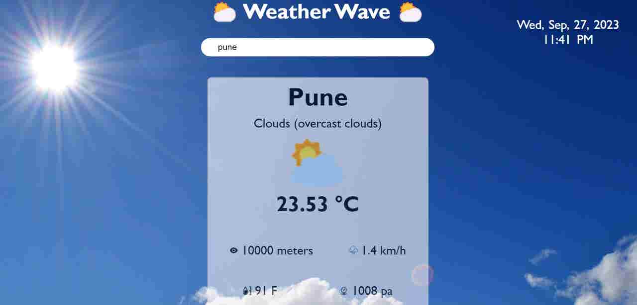 GitHub - achaltelmasre/weather-wave: "Explore weather with ease! Our ...