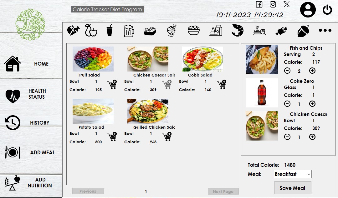 GitHub - kaganeris/CalorieTrackerDietProgram