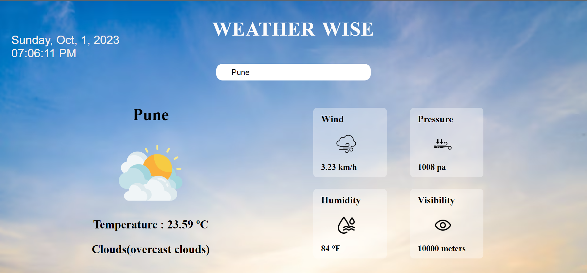 GitHub - sonaligadekar20/weather-wise