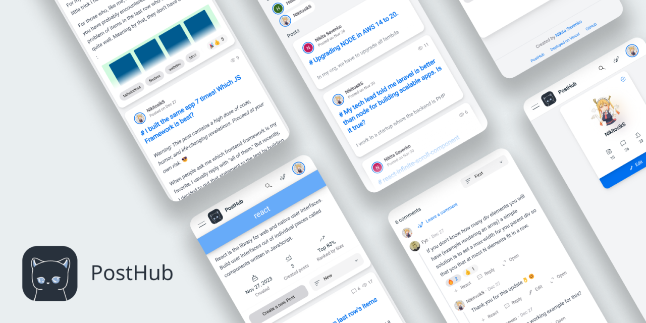 GitHub - Nikitosiki/PostHub-app: A simple and cozy forum for your posts.