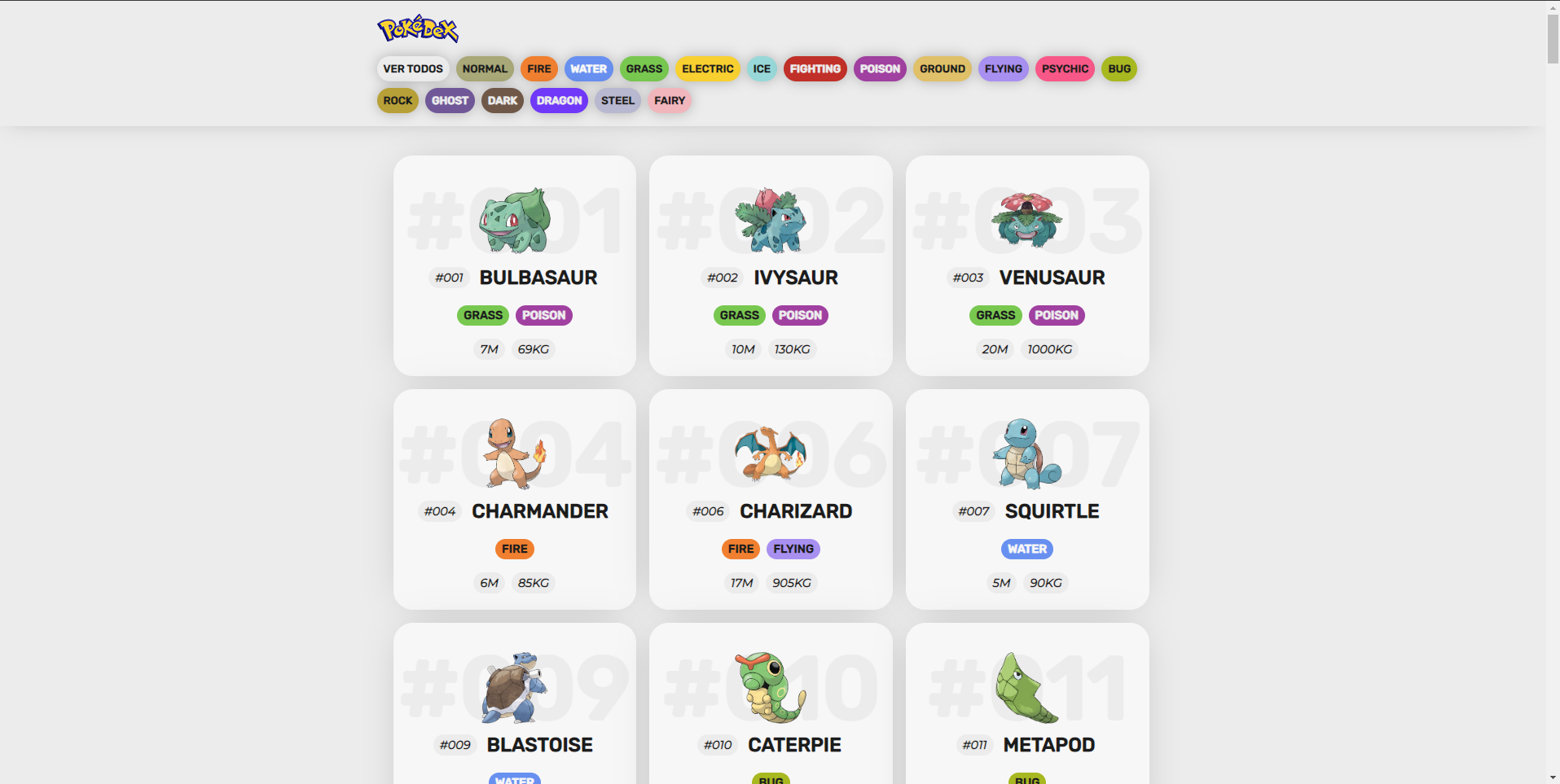 GitHub - lucasbarreradev/Pokedex-Project: Página de pokédex conectada a ...