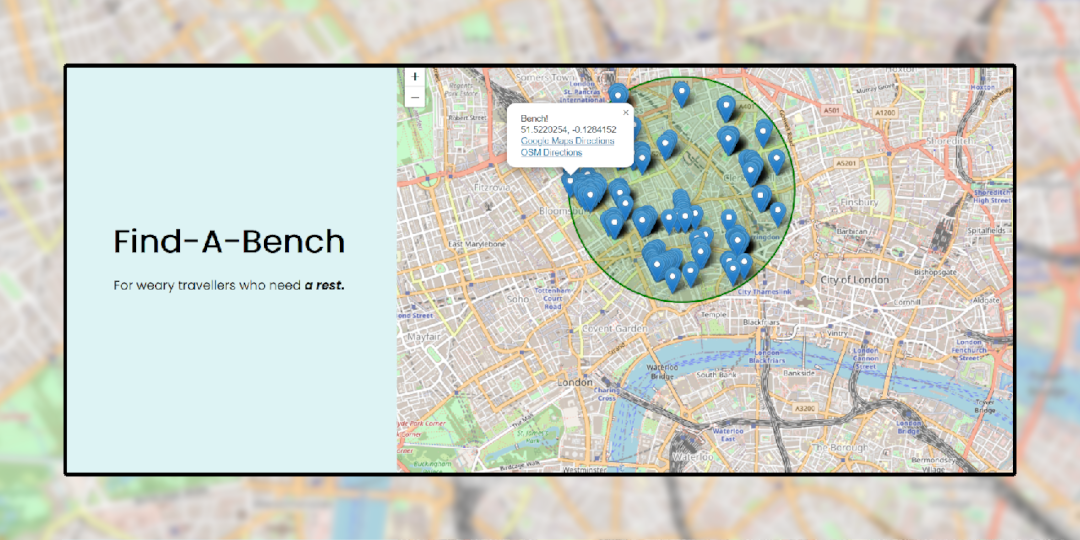 GitHub - EddieRowe/find-a-bench: Displays your nearest benches as markers on a map - once ...