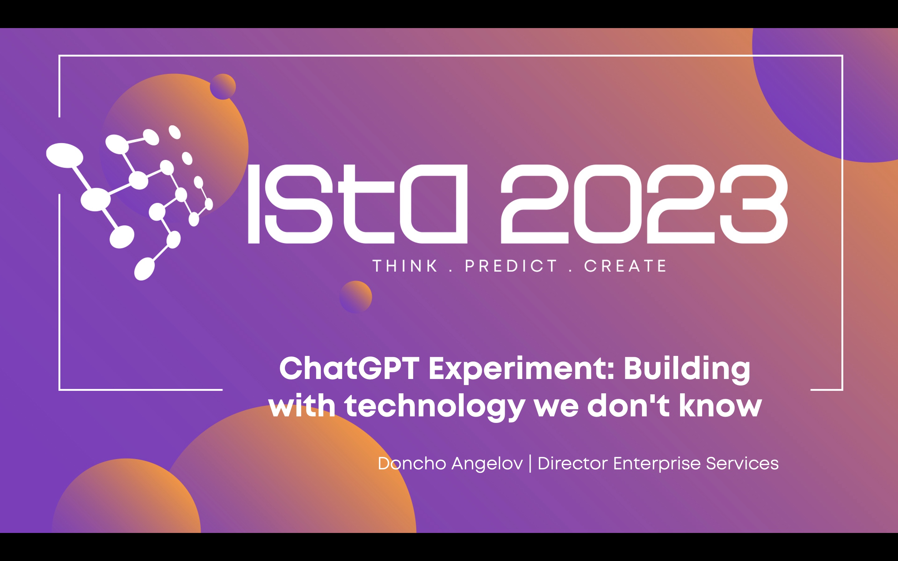 GitHub - donangel/ista2023: The content for ISTA 2023 conference