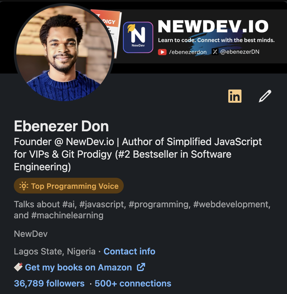 GitHub - ebenezerdon/linkedin-top-programming-voice: I'm so happy to have earned the Top ...