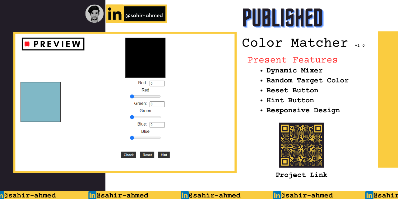 GitHub - thesahirahmed/color-matcher