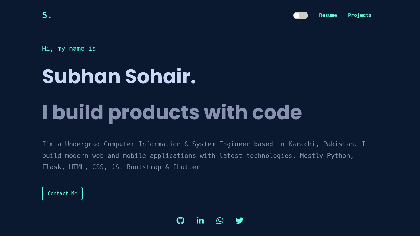 GitHub - SubhanSohair/Personal_Portfolio: My Personal Portfolio Website