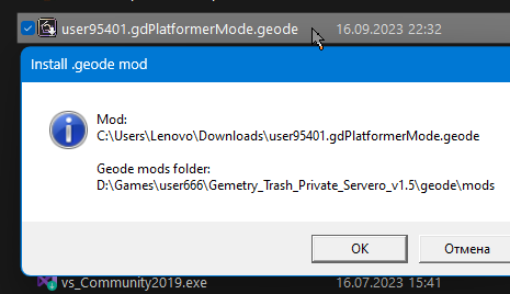 GitHub - LatterRarity70/GeodeModInstaller: Simple installer of .geode mods for Geode SDK
