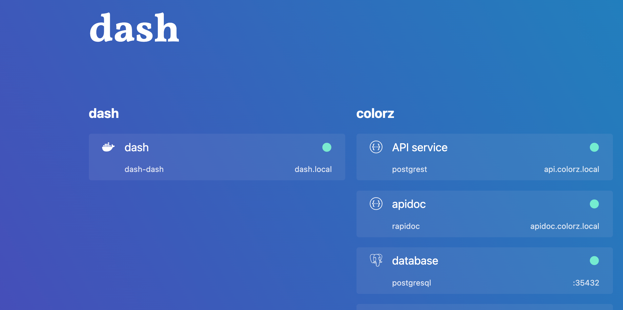 GitHub - codename-co/dash: 🐳 Minimalist Docker landing page with services auto-discovery