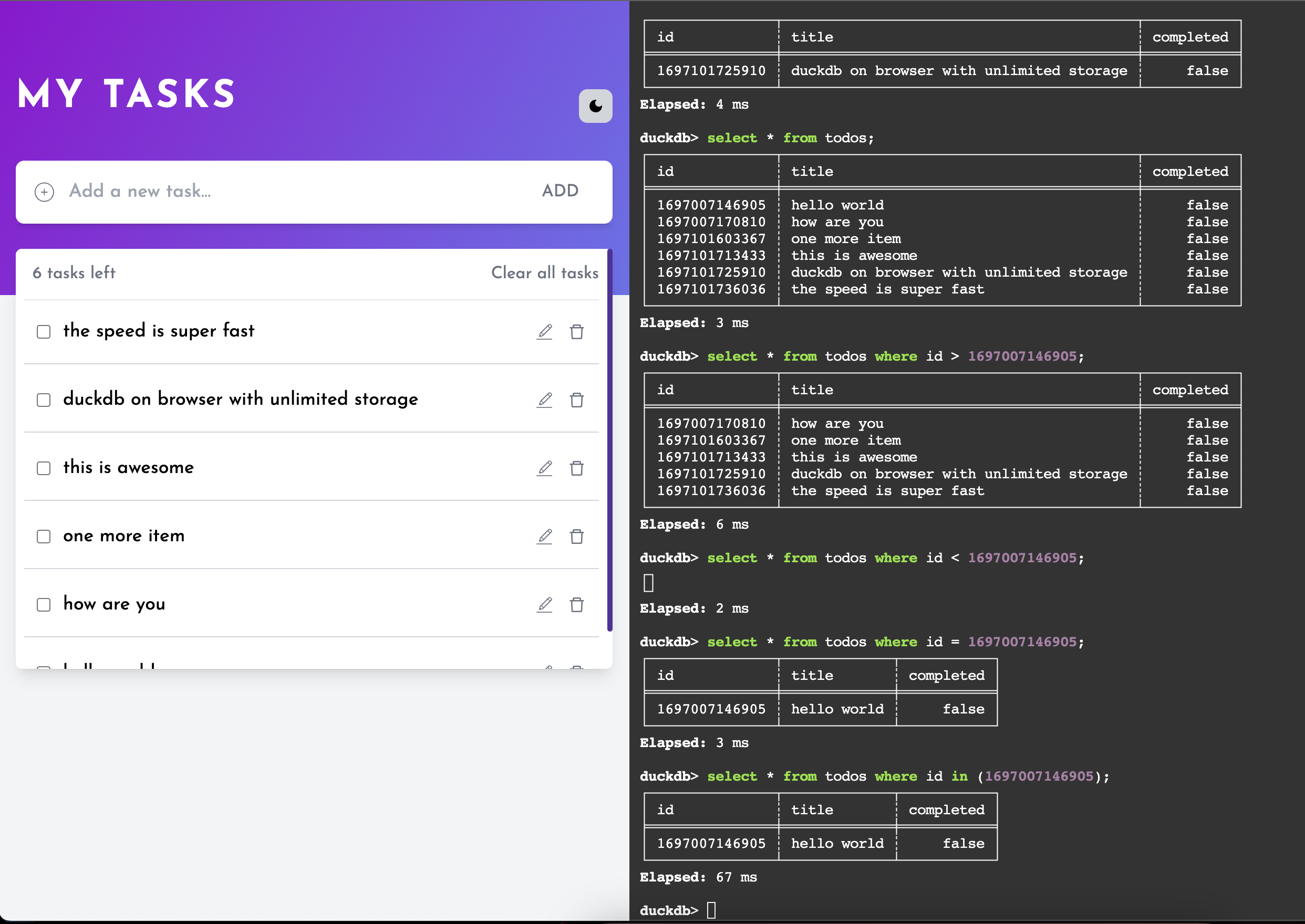 GitHub - oraichain/duckdbwasm-indexeddb-starterkit