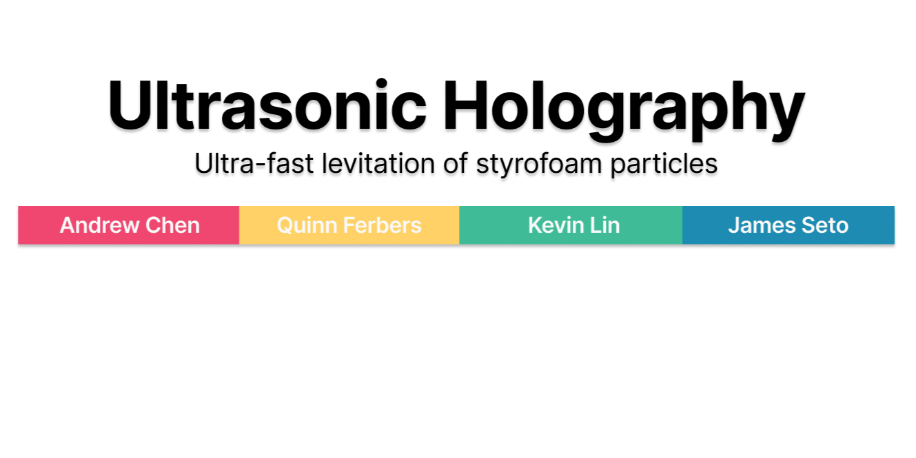 GitHub - ultrasonic-homies/ultrasonic-holography: Pushing the frontier of open-source ultrasonic ...