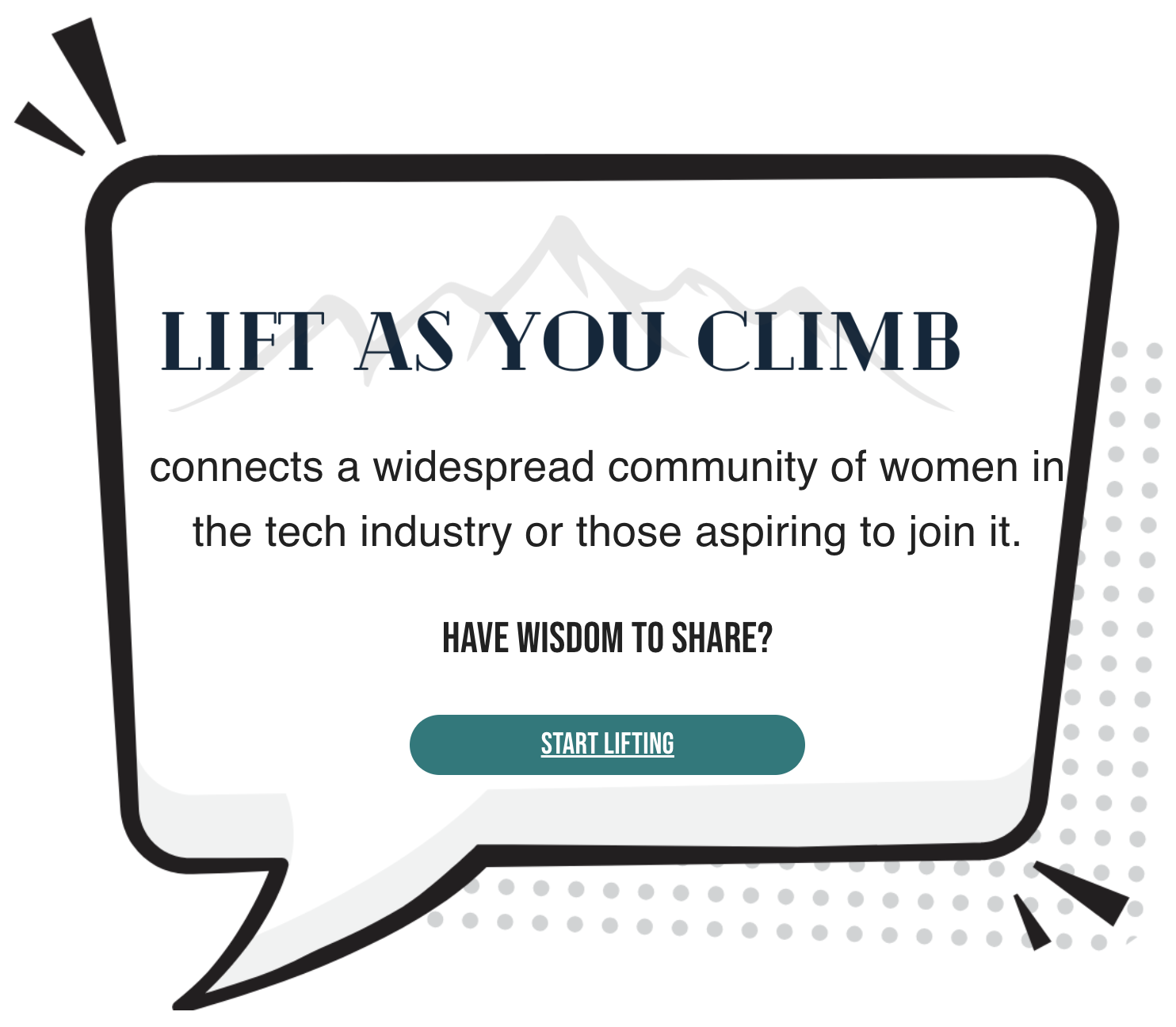 GitHub - LiftAsYouClimb/lift-as-you-climb: WWCode Hackathon For Social Good