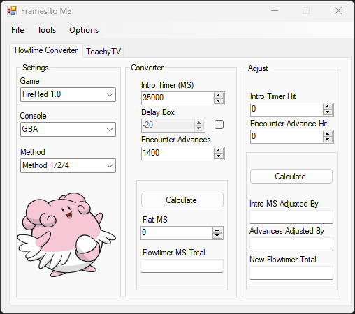 GitHub - 10BenAgain/FlowTimeConverter: Flowtimer Converter for FRLG RNG Manips
