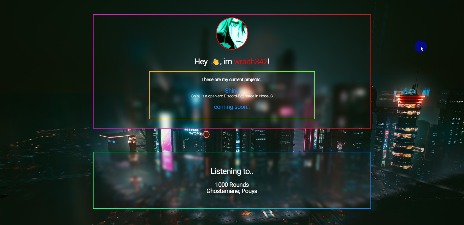 GitHub - wraith342/portfolio: Small and shitty portfolio with lanyard integration