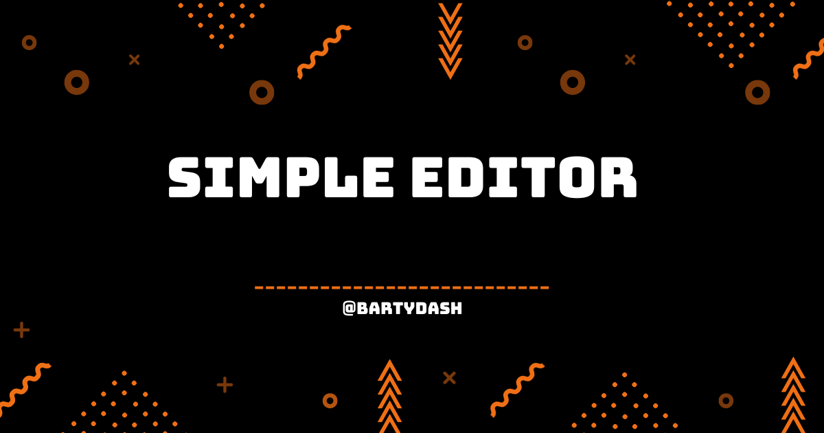 GitHub - BartyDash/simple-editor: Simple editor that allows users to ... GitHub - BartyDash/simple-editor: Simple editor that allows users to ...
