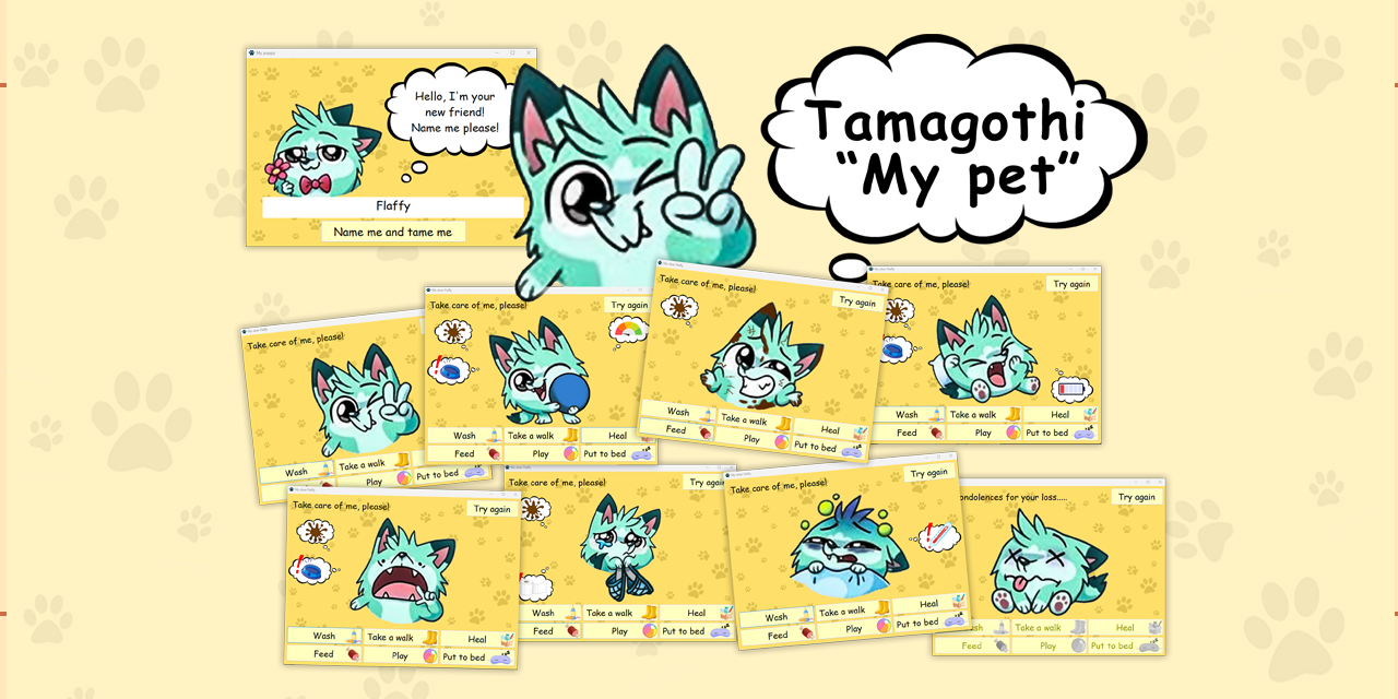 GitHub - Alla-Ko/tamagotchi: Стара добра гра в тамагочі - встигай за бажаннями улюбленця, і ...