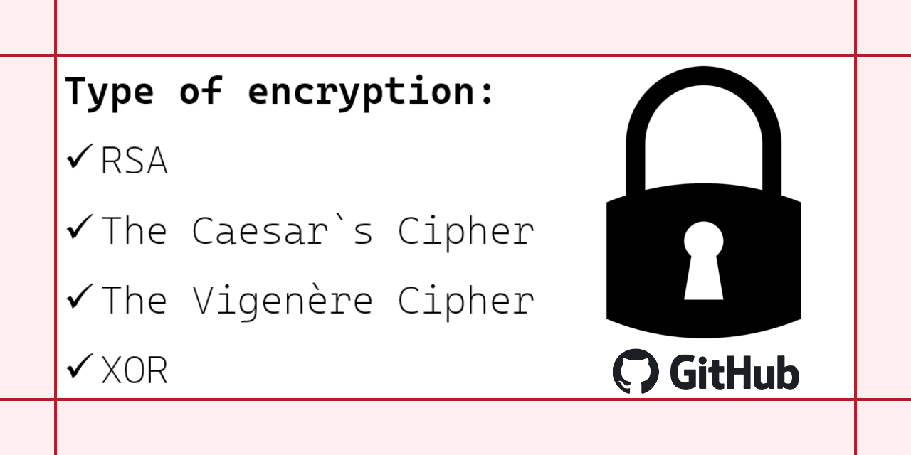 GitHub - Volkir296/Encryption-modules: Types of encryption : *RSA *The Caesar's Cipher *The ...
