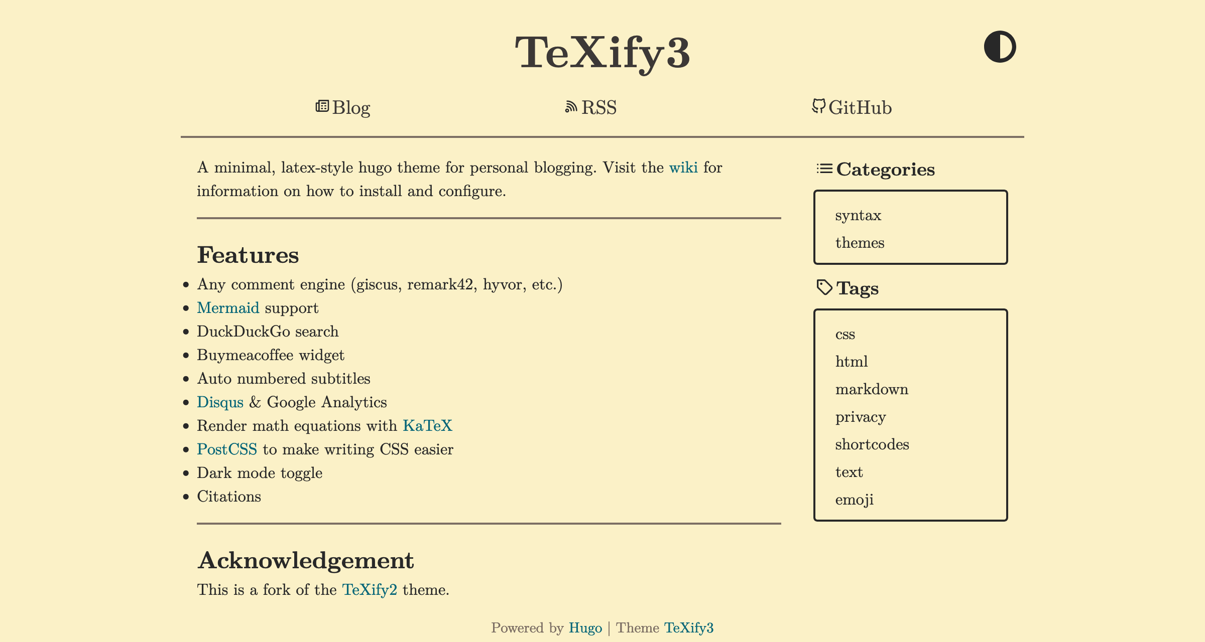 GitHub - michaelneuper/hugo-texify3: A LaTeX-style hugo theme with the gruvbox color scheme for ...