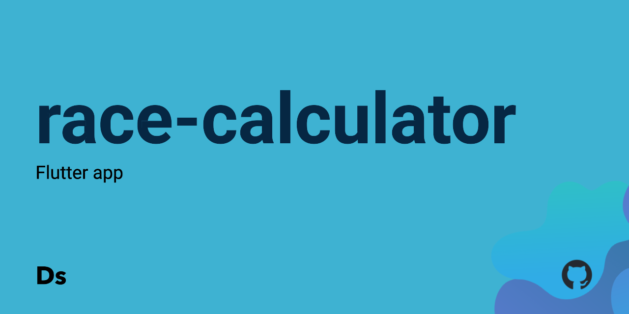 GitHub - diogorsousa/race-calculator: A simple Flutter app that ...