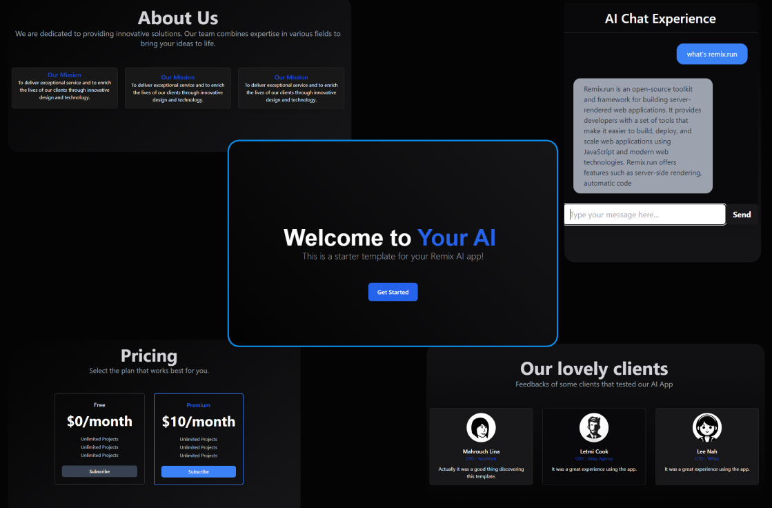 GitHub - LinaMahrouch/Remix-Ai: A remix AI Saas Template
