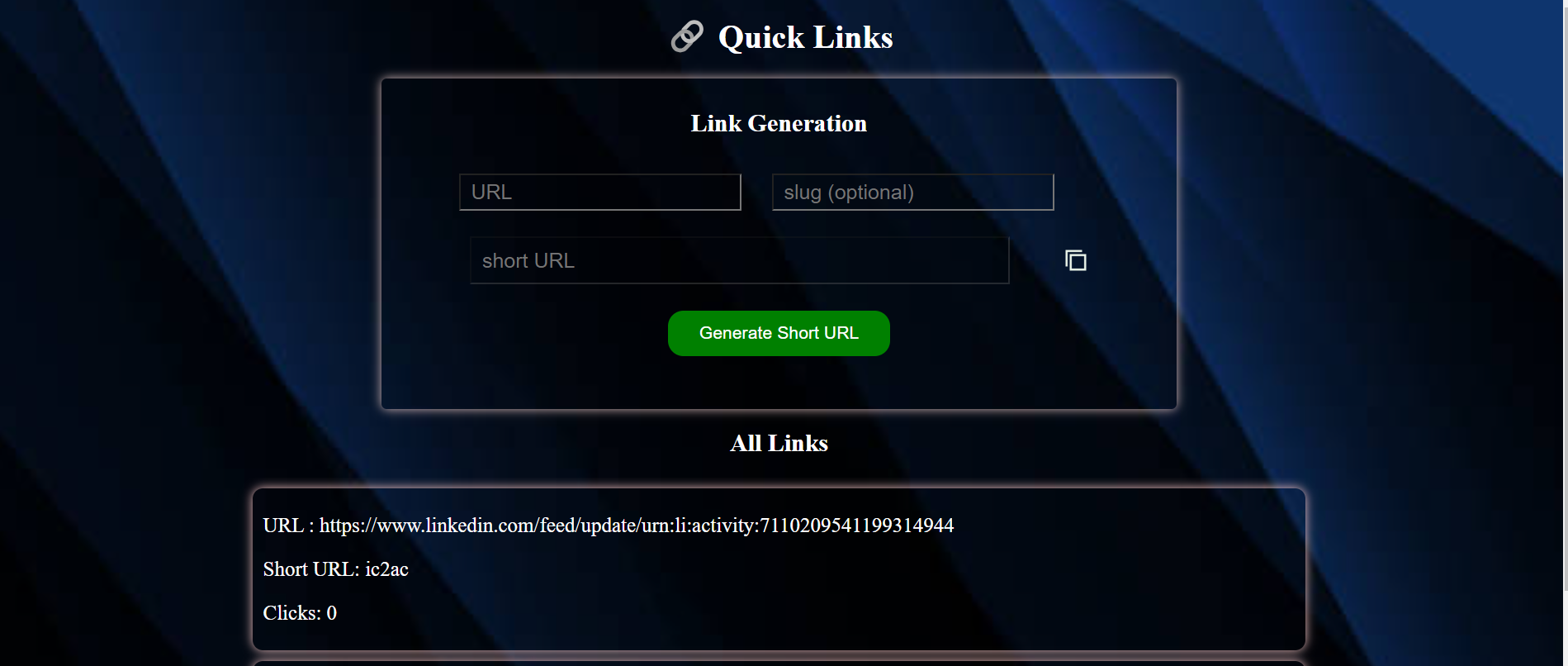 GitHub - achaltelmasre/quick-links: Quick-Link Generator is a web-based tool that simplifies the ...