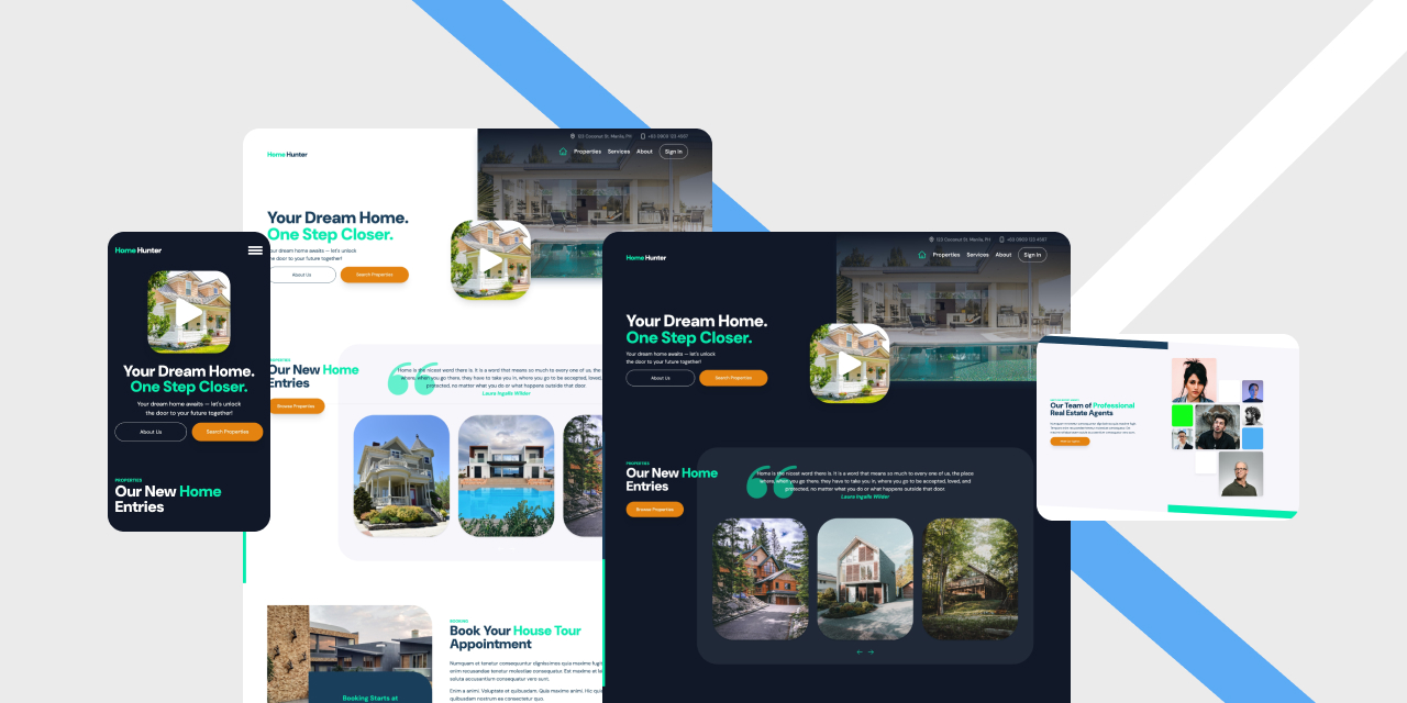GitHub - glennraya/homehunter: A free, open-source website landing page ...