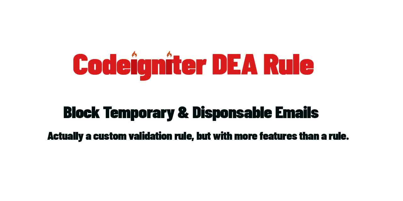 Github Datamwebcodeigniter Dea Rule Temporary And Disponsable Emails Validation In Codeigniter4 