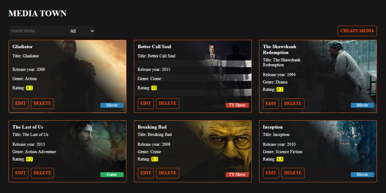 GitHub - nickshvets/mediatown: Mediatown is a Personal Media management tool that helps with ...