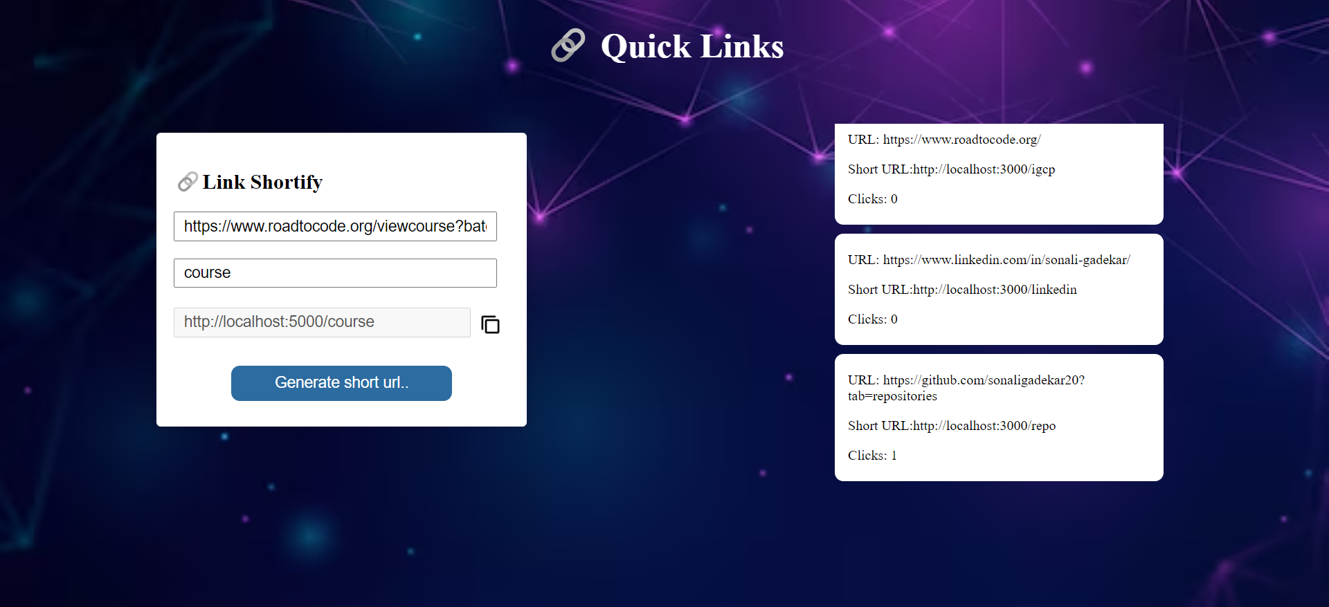 GitHub - sonaligadekar20/quicklinks