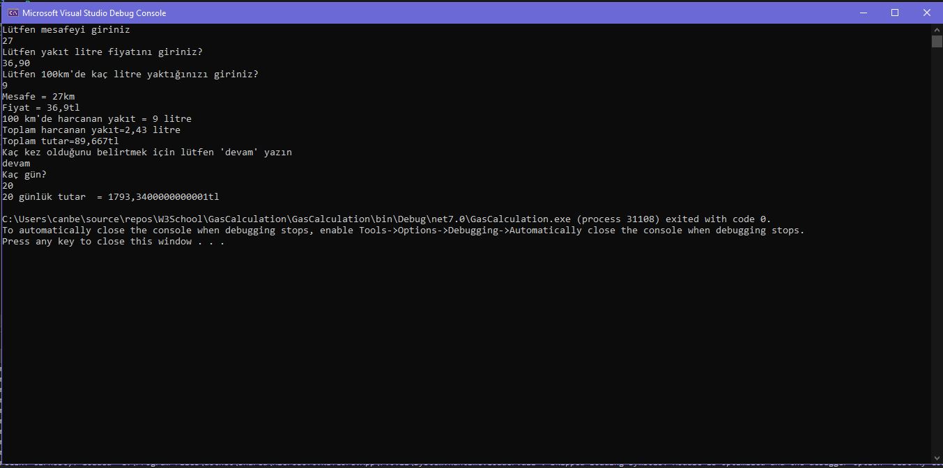 GitHub - CanberkEge/GasCalculation: This is a fuel consumption and ...