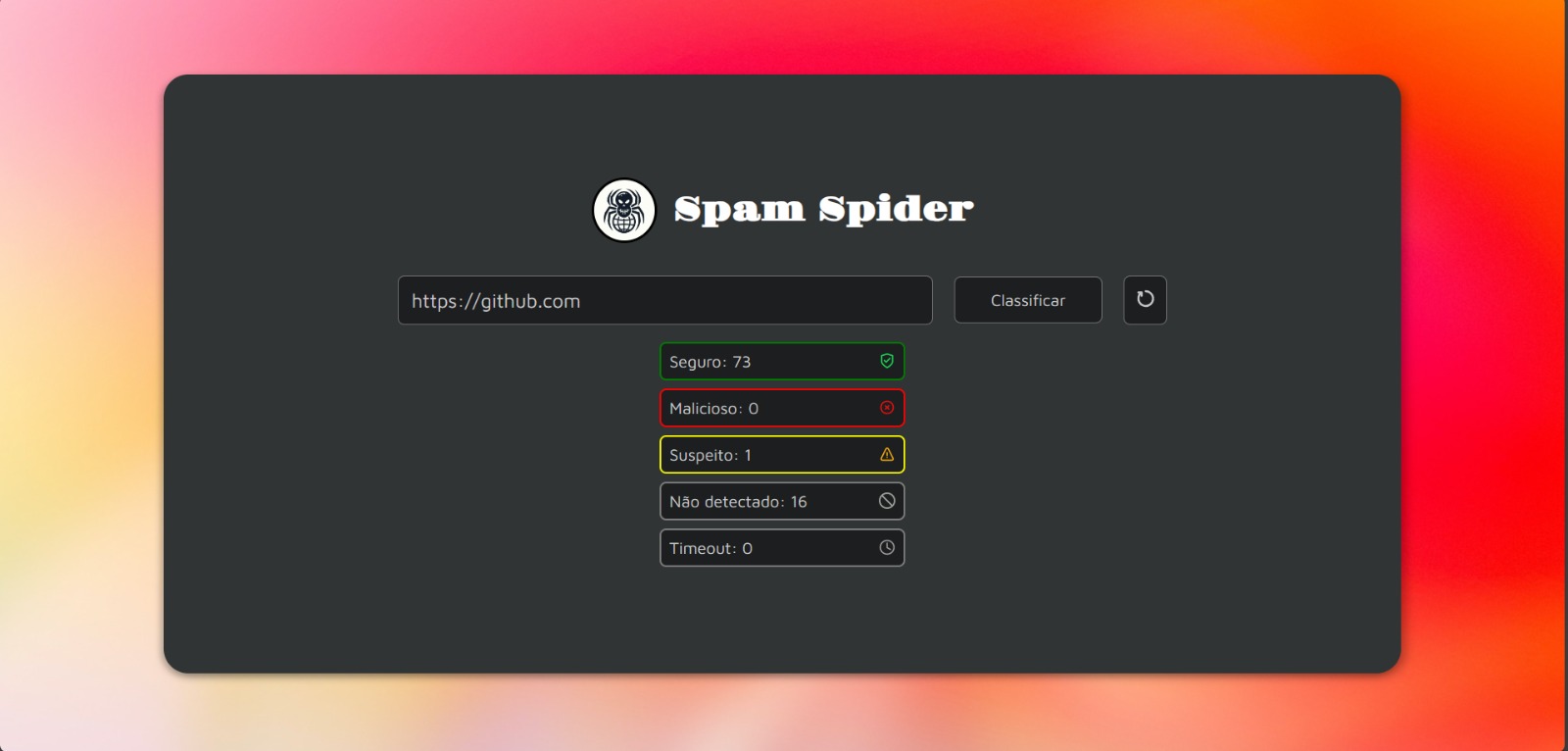 GitHub - EdnaldoLuiz/spam-spider-back: Verifique URLs para detectar a ...