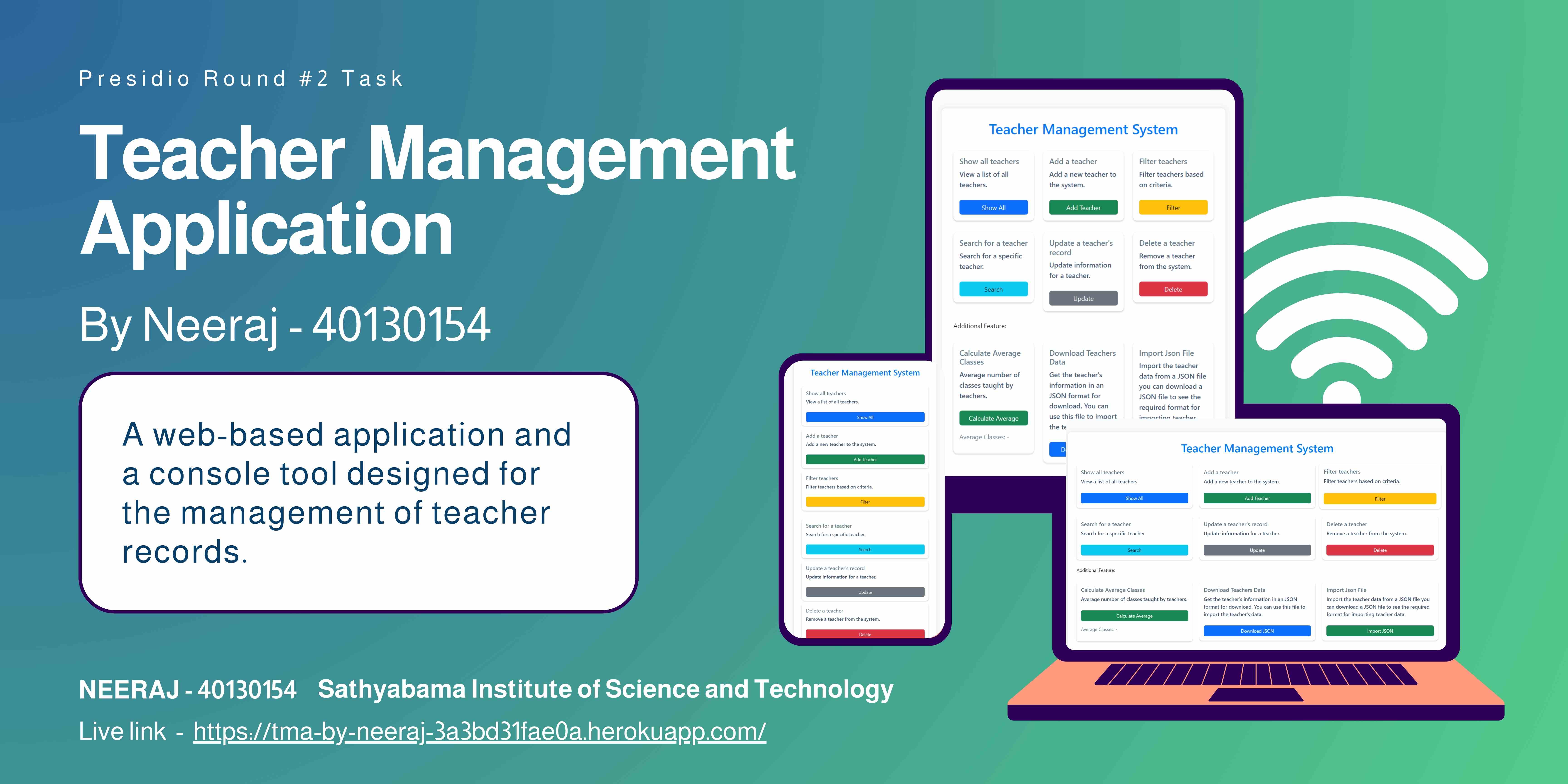 GitHub - neeraj779/Teacher-Management-Application: Teacher Management Application a web-based ...
